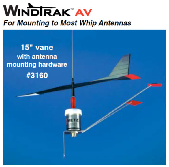 WindTrak™ AV Antenna Mount Wind Vane - SKU 3160 — Davis Instruments
